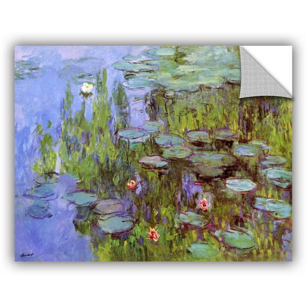 Claude Monet "Sea Roses" Removable Wall Art - Walmart.com - Walmart.com
