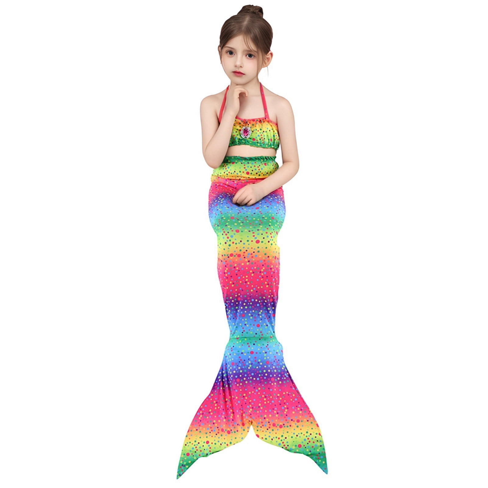 Click here for Hiiyo Toddler Girls Mermaid Bikini Swimsuit With T... prices