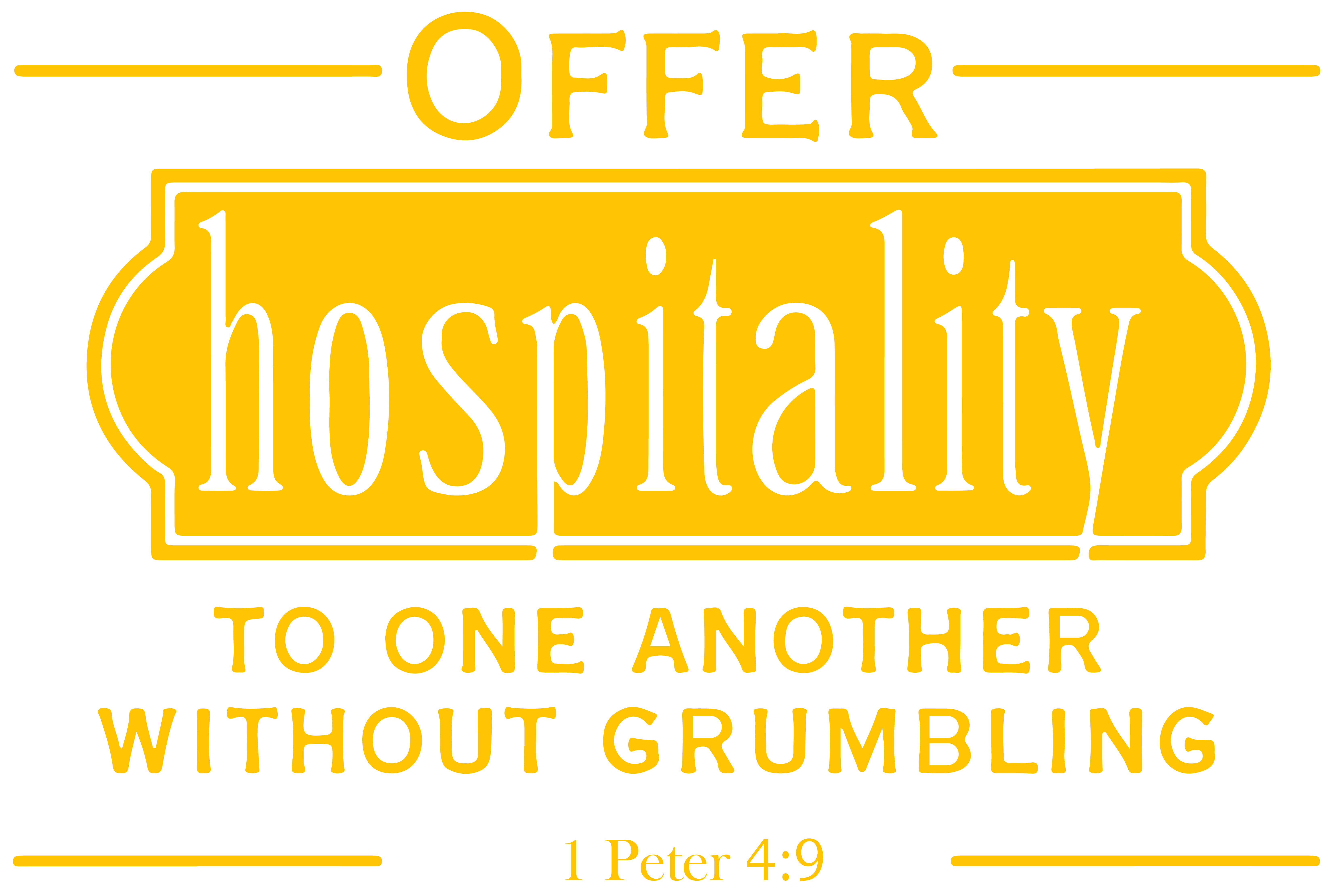 1 Peter 4:9 - Offer hospitality to one anotherâ ¦ Vinyl Decal Sticker ...