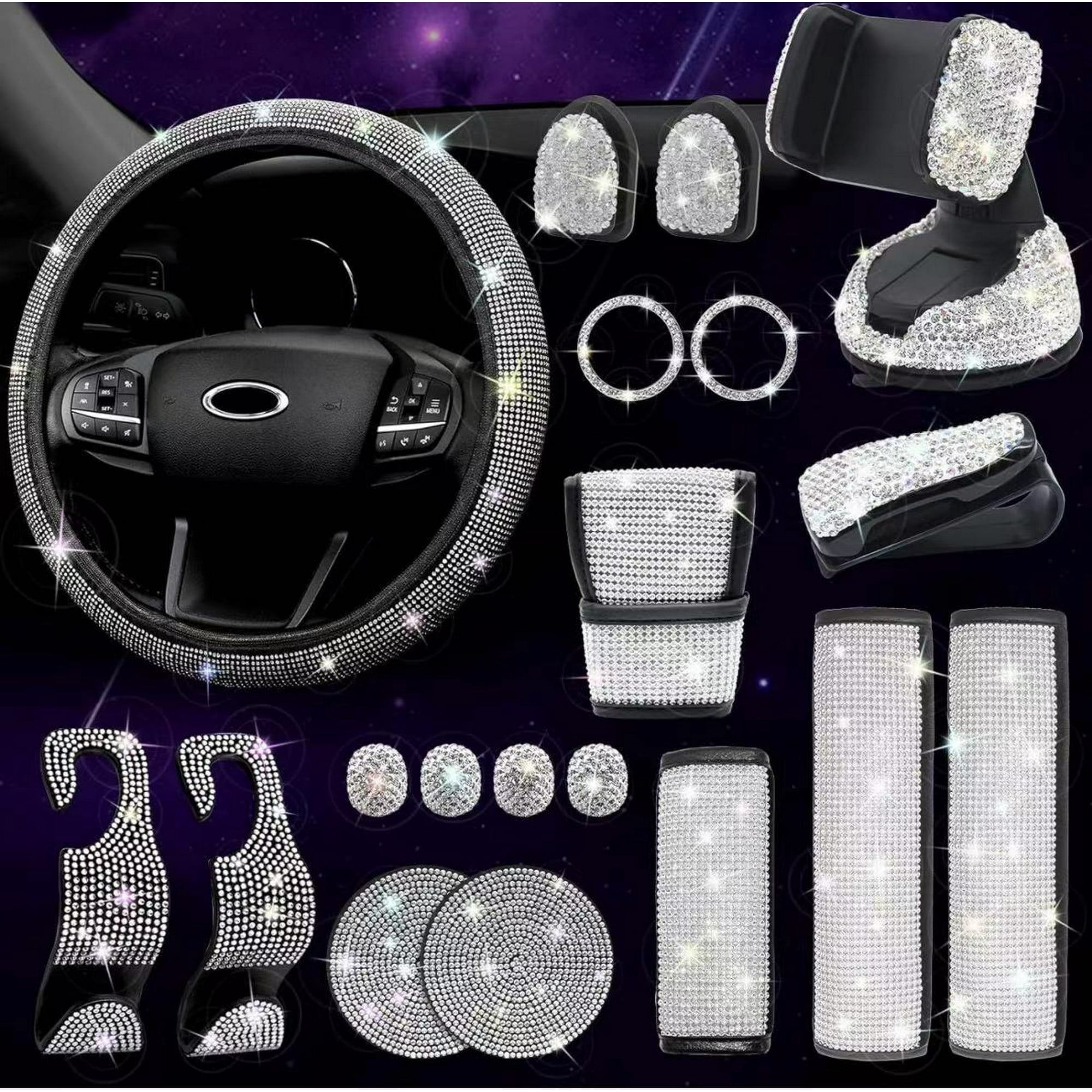 Click here for Ranilety 19 Pack Bling Car Accessories Set  Rhines... prices