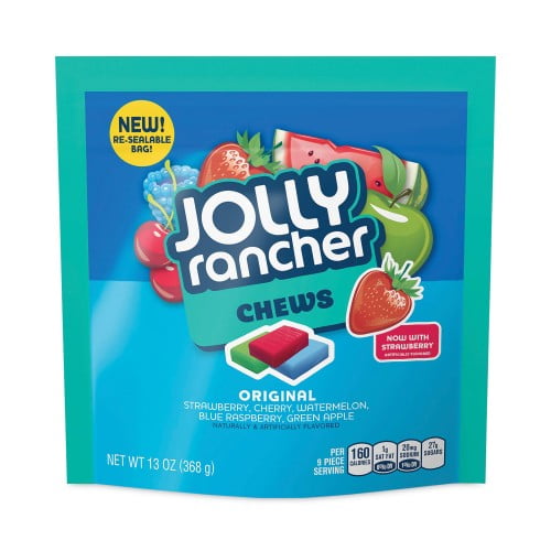 Jolly Rancher Chews Candy, Assorted Flavors, 13 oz Pouches, 4 Count ...