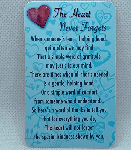 Blue Mountain Arts Wallet Card - The Heart Never Forgets - Walmart.com