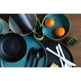 Mainstays 28-Piece Eco-Friendly Recycled Plastic Dinnerware Set ...