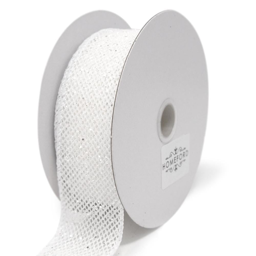 Frosted Net Wired Ribbon, White, 1-1/2-Inch, 10 Yards - Walmart.com