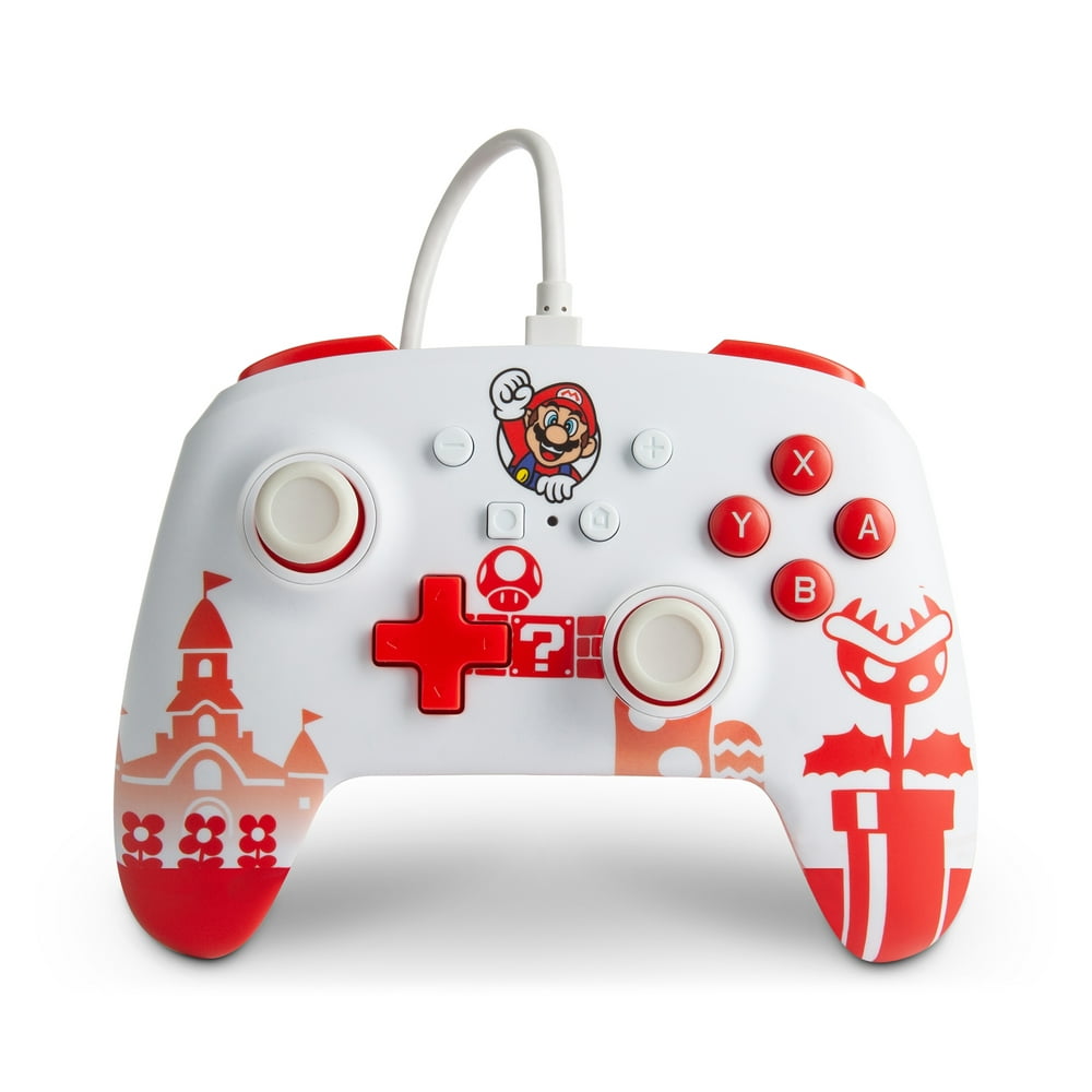PowerA Enhanced Wired Controller for Nintendo Switch - Mario Red/White ...