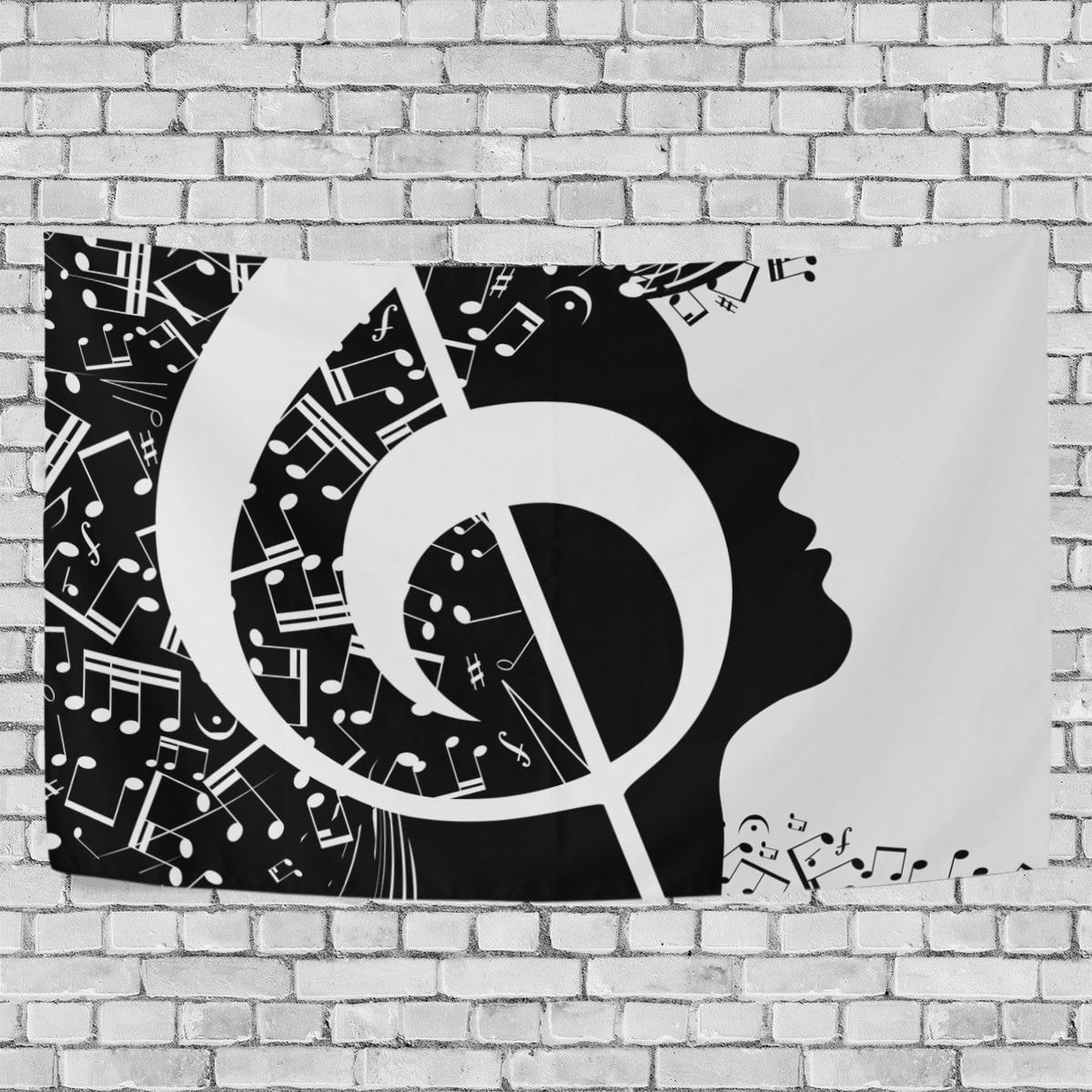 MYPOP Music Note Tapestry Wall Hanging Decoration Home Decor Living ...