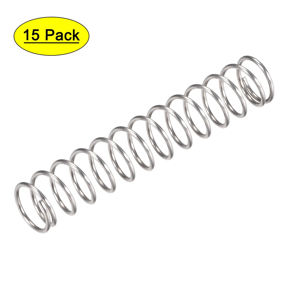 18mm x 1.6mm x 100mm 304 Stainless Steel Compression Spring 66.4N Load ...