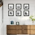 8x8 Picture Frames with Real Glass, Black Wooden Square Photo frame Set ...