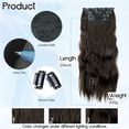 4 count Clip in Hair Extensions for Women Dark Brown Hair Extensions ...