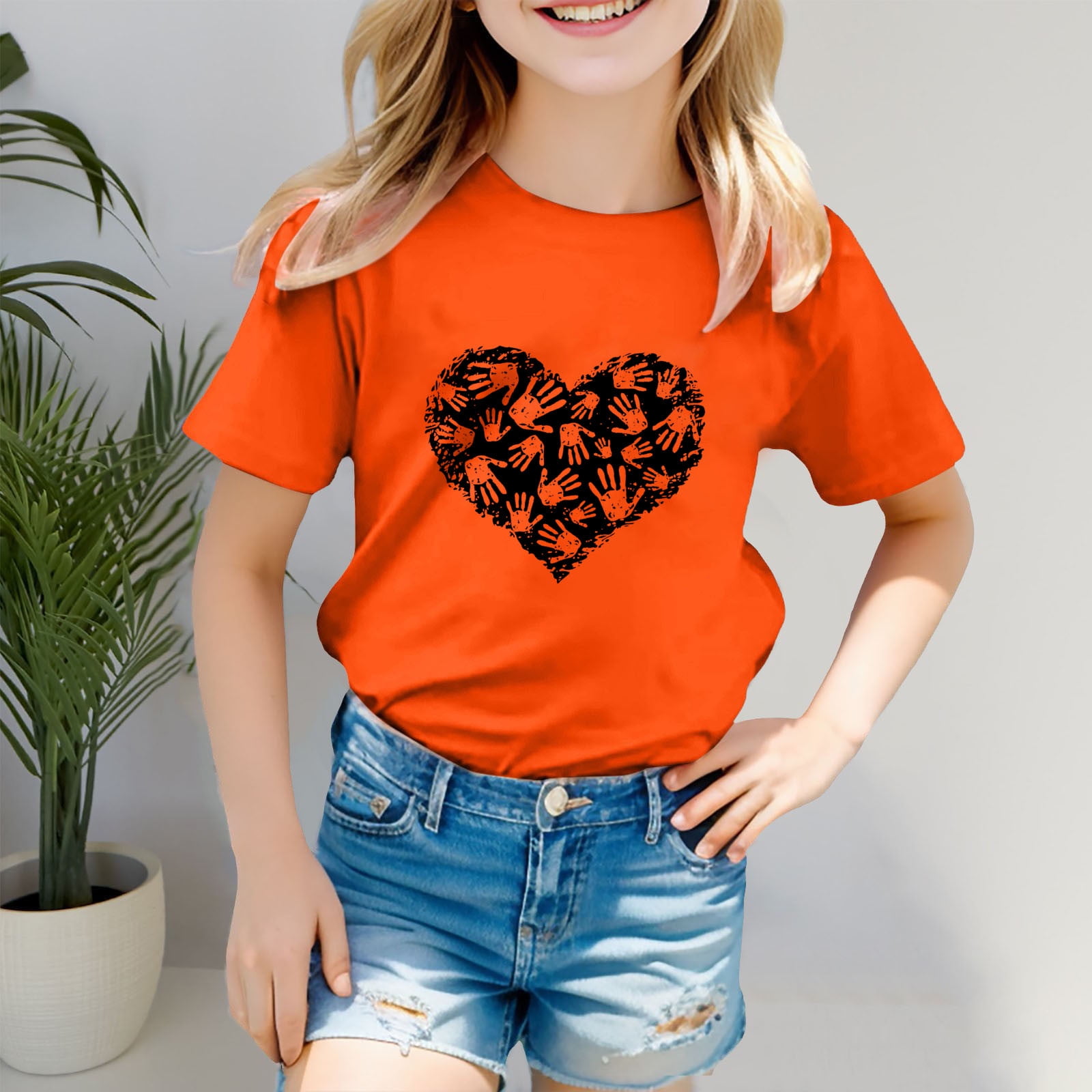 Click here for Yousnh Childrens Unity Day Printed T Shirt Top Cas... prices
