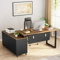 Tribesigns L-Shaped Computer Desk, 55 Inch Large Executive Office Desk ...