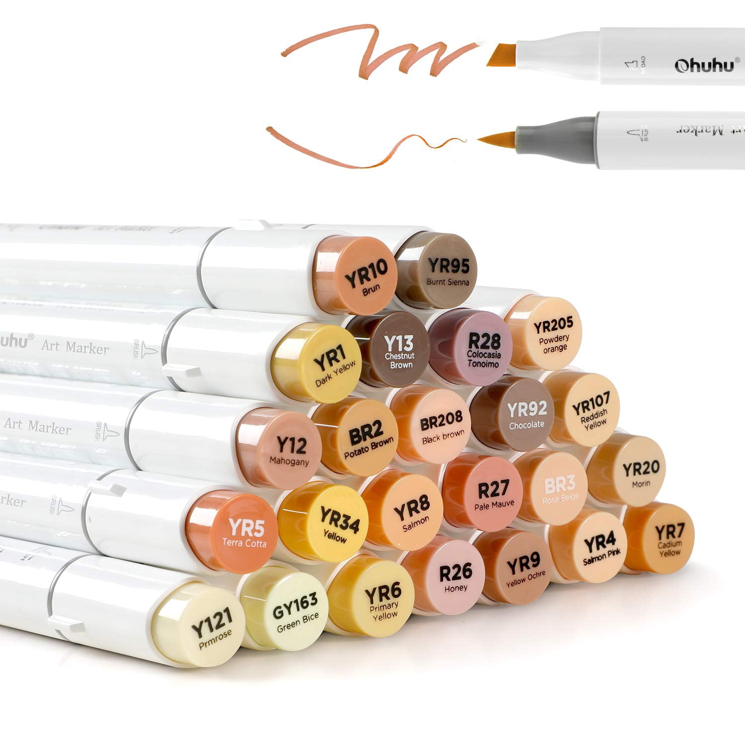 24 Skin Tone Colors Alcohol Markers Ohuhu Brush Chisel Sketch Art 24 Skin Tone Colors Alcohol Markers Ohuhu Brush Chisel Sketch Art