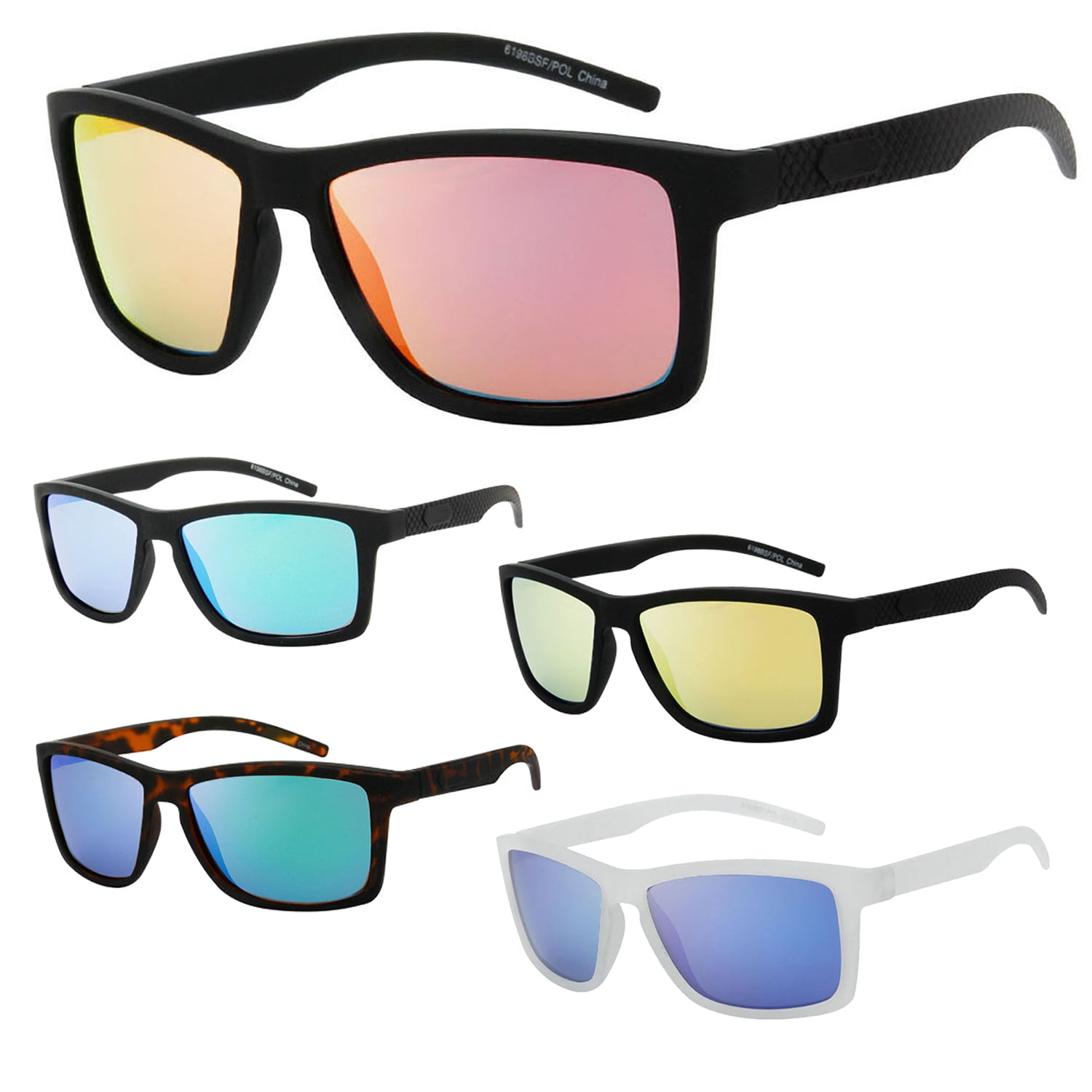 Model 199 Designer Fashion Retro Driving Blue Block Sunglasses ...