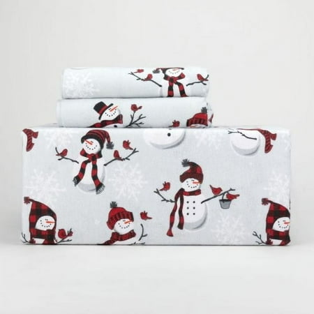 Linen Chest Snowman Flannel Sheet Set - Walmart.ca
