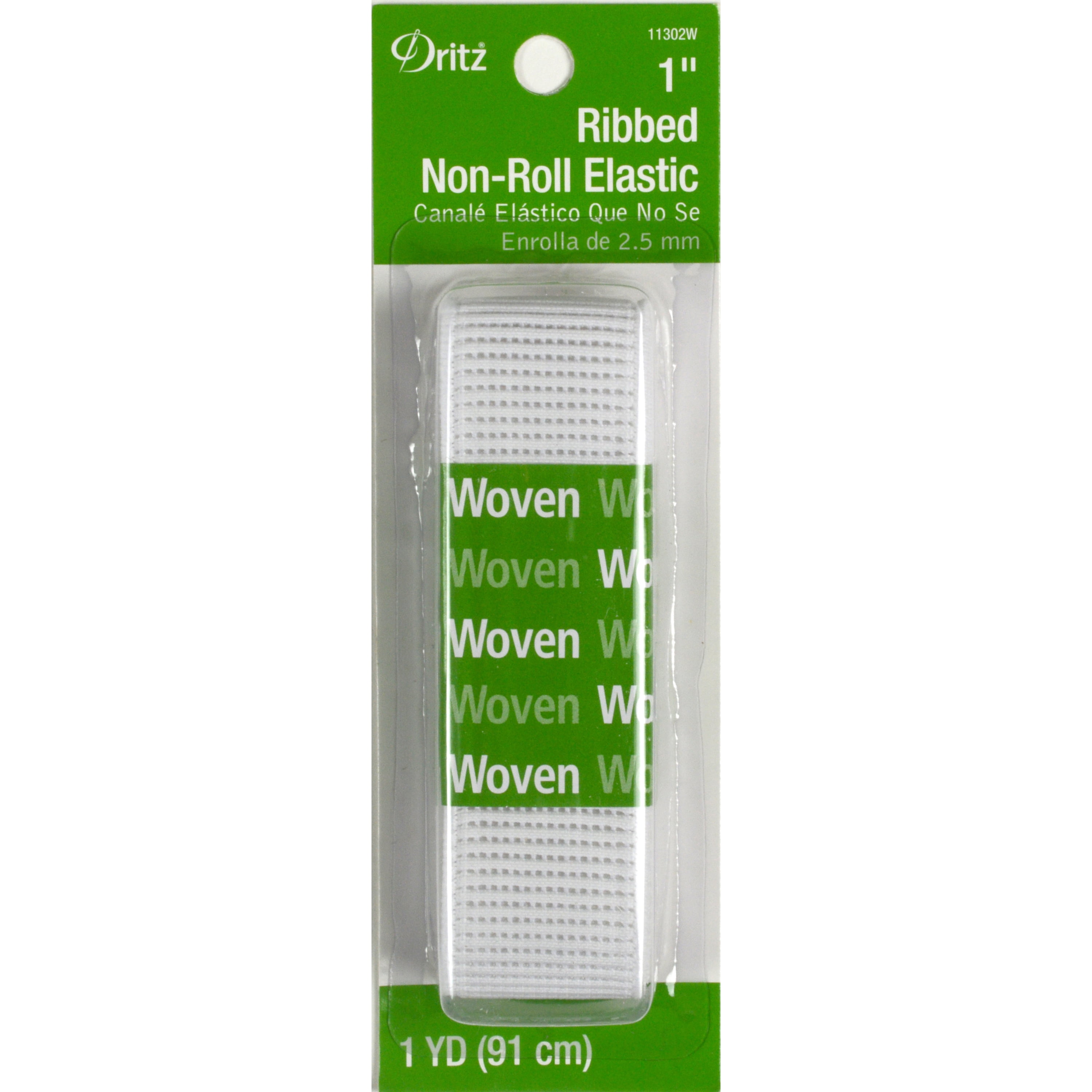 Dritz 1"x1 Yd Ribbed Non-Roll Elastic - Walmart.com