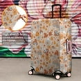 Brown Mushroom Flower Beige Pattern Luggage Cover Fashion Suitcase ...