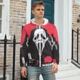 Scream Ghost-face Pullover Zip-up Hoodie Loose-fit Sweatshirt Casual ...