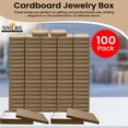 Novel Box 100 Pack Kraft Cardboard Cotton Filled Jewelry Gift Boxes ...