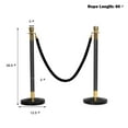 6Pcs Stanchion Posts Queue Pole Retractable 3 Velvet Ropes Crowd ...