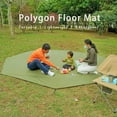 Lightweight Hexagonal Tent Footprint Ground Sheet with Large Waterproof Camping Tarp and Picnic ...