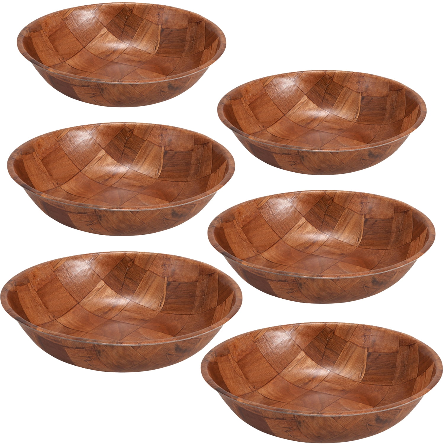 Wooden Salad Bowl Set 6 Pieces 8 10 And 12 Inch Wooden Bowls 2 Of Each
