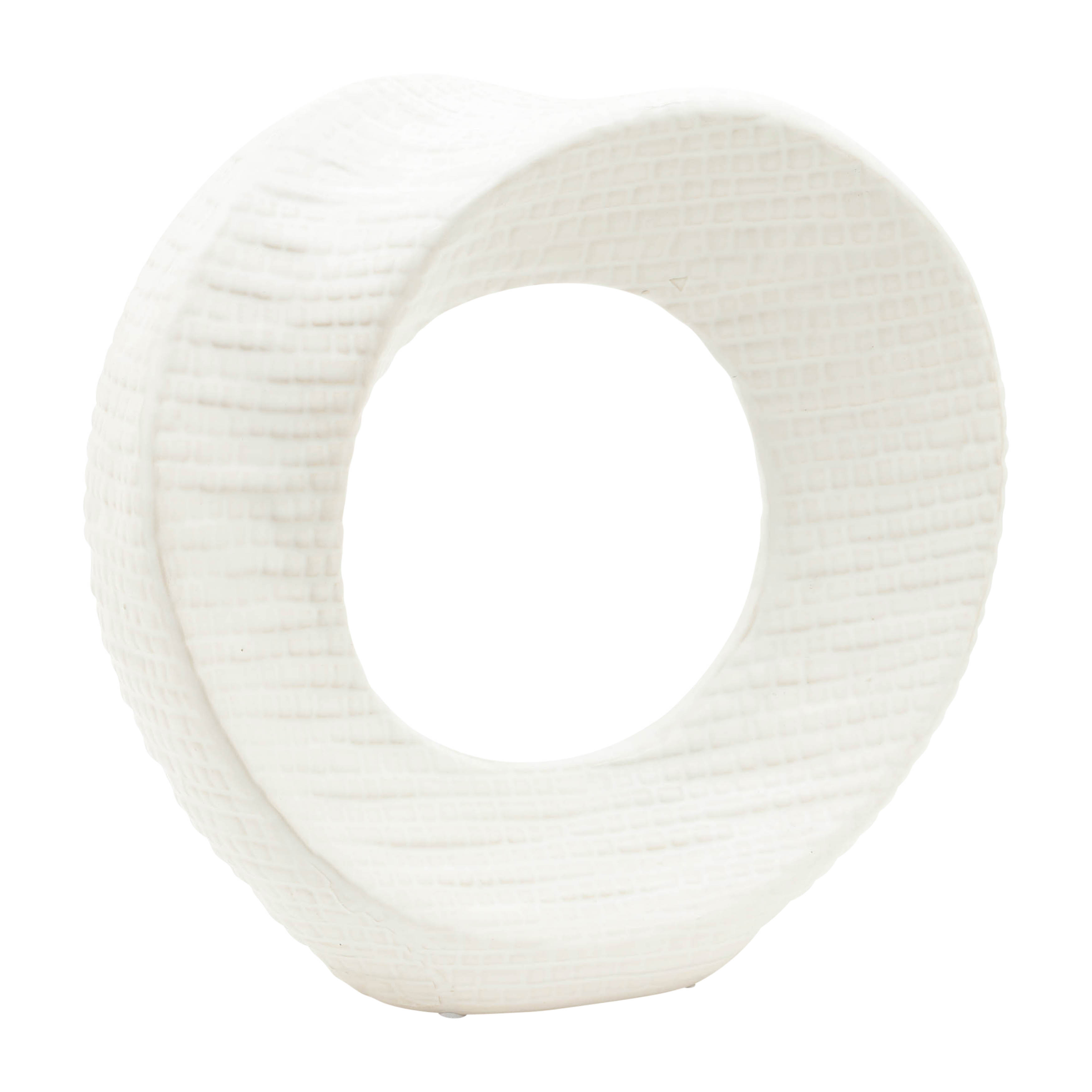 Sagebrook Home 10" Textured Table Top Decor, White - Walmart.com