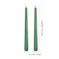 Arborister 6 Green LED Taper Candles Battery Operated Flameless ...