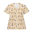 Binienty Puppy Paw Print Pattern Healthcare Nursing Scrubs for Nurses ...