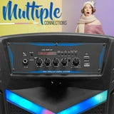 Pyle 600W Portable Bluetooth Speaker System with High-Powered PA ...