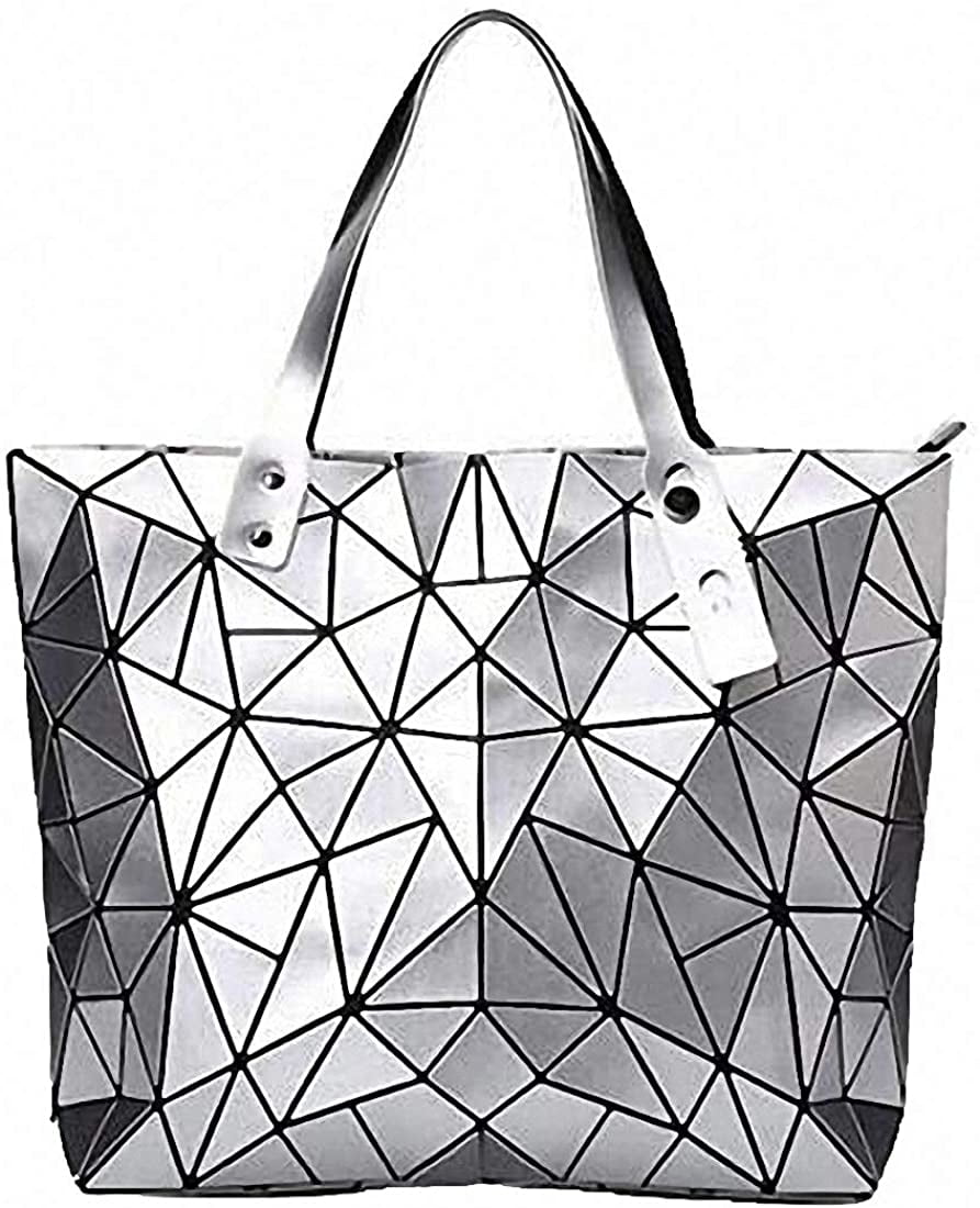 Geometric Lattice Top-handle Handbag for Women Matte Tote Purse ...