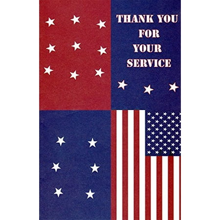 Patriotic Thank You for Your Service Greeting Cards in a Bulk 12 pack ...