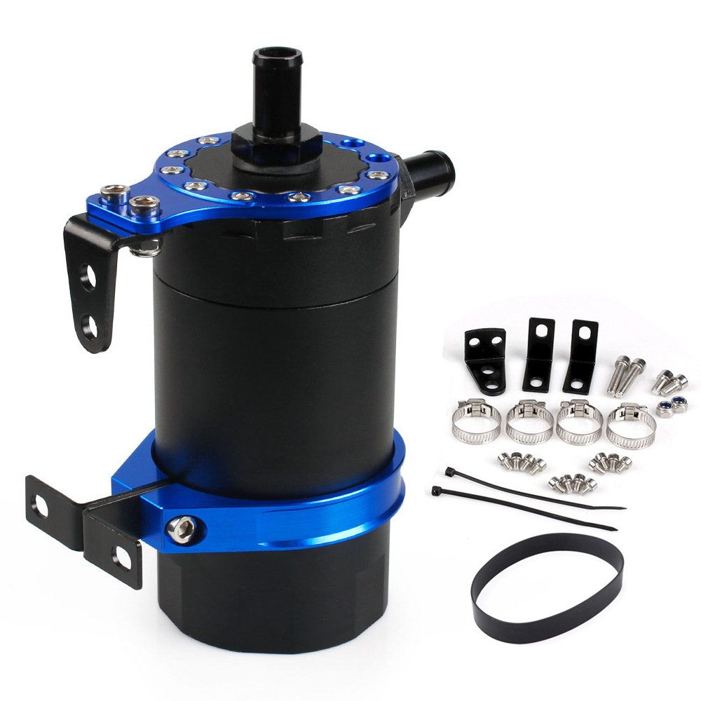 RASTP Blue 250ML Aluminum Oil Catch Tank Resevoir Tank Kit Round Oil ...