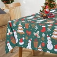ZACOO 57"x84" Hunter Green Christmas Tablecloth Oblong Waterproof ...