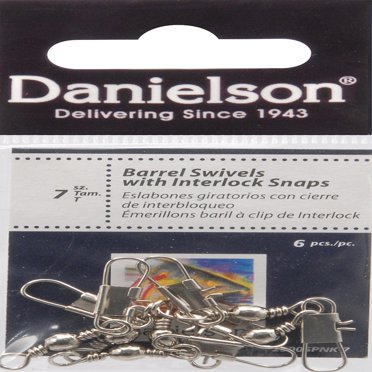 Danielson Interlock Snap Swivels Size 1/0 Nickel Qty 12 - SPSO - Walmart.com