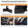 3-Pack Camshaft & Crankshaft Position Sensor Kit Compatible with Nissan ...