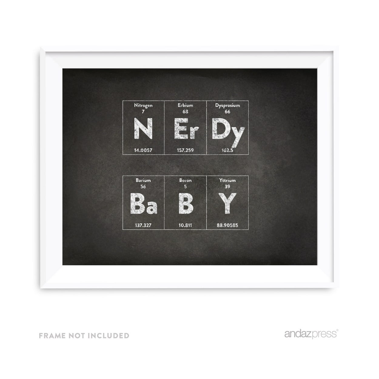 Nerdy Baby Periodic Table of Elements Vintage Chalkboard Wall Art Décor ...