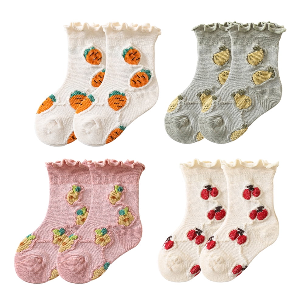 Spring summer Baby girl Breathable baby Socks flanged knitted socks ...