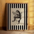 Affixzi Frog On Toilet Poster, Bathroom Wall Print, Vintage Poster ...