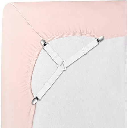 JOYWEI Bed Sheet Stretcher Fixed 4 Pieces, Elastic Mattress Stretcher ...