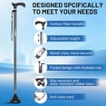 Adjustable Walking Cane for Men & Women, Premium Carbon Fiber Black ...