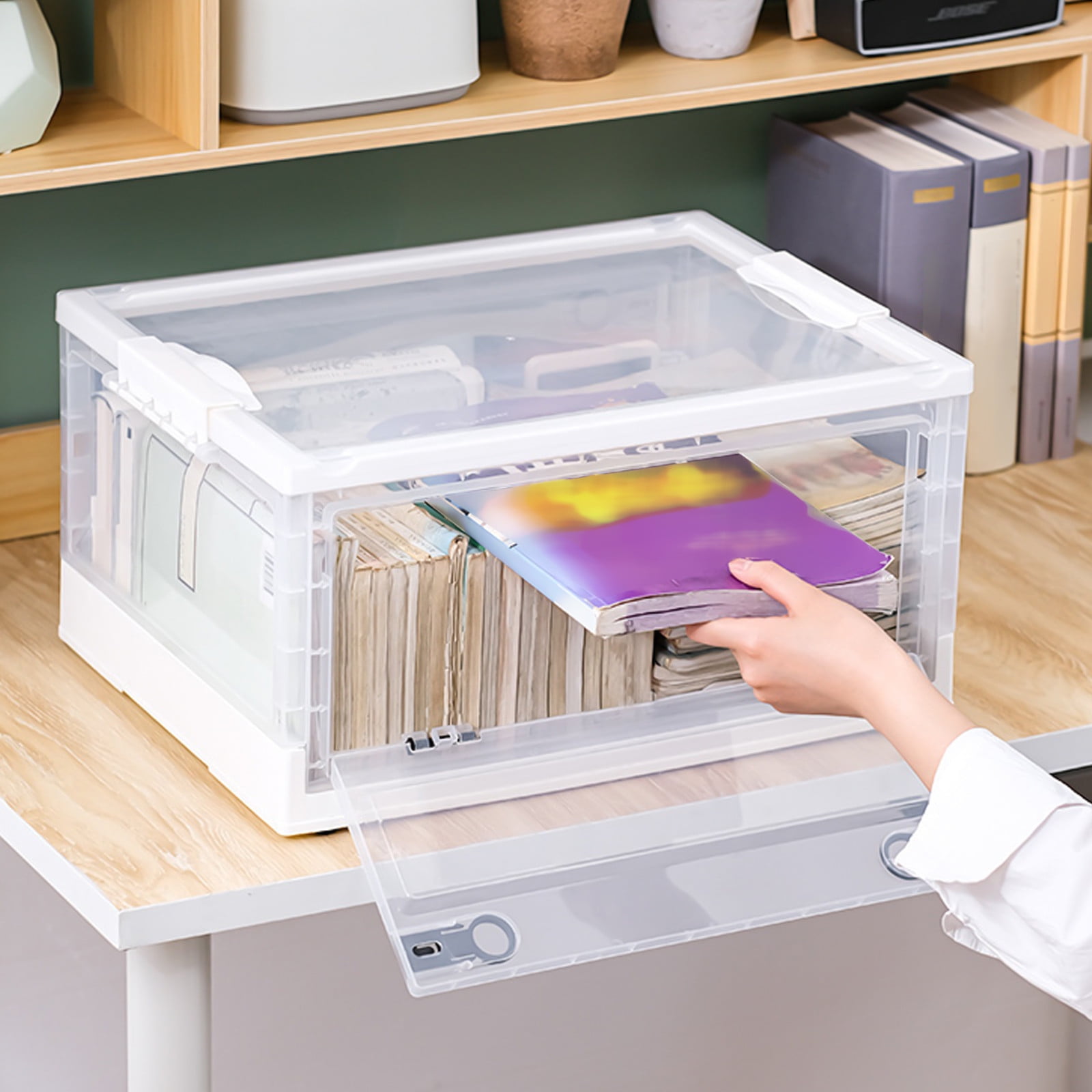 Storage Bins With Lids - Collapsible Storage Bins, Plastic Storage Bins ...