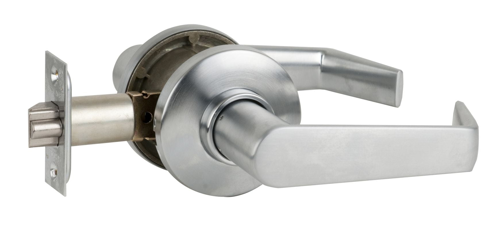 Schlage S80PD-SAT Saturn Heavy Duty Commercial Storeroom Door Lever Set ...