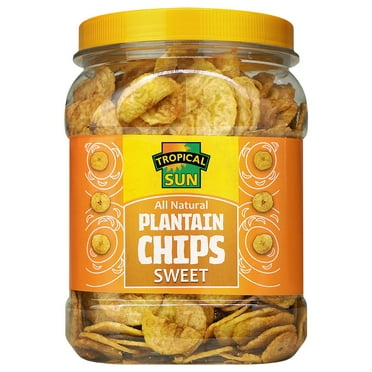 Tropical Sun Plantain Chips - Sweet (Case of 6 Tubs) - Walmart.com