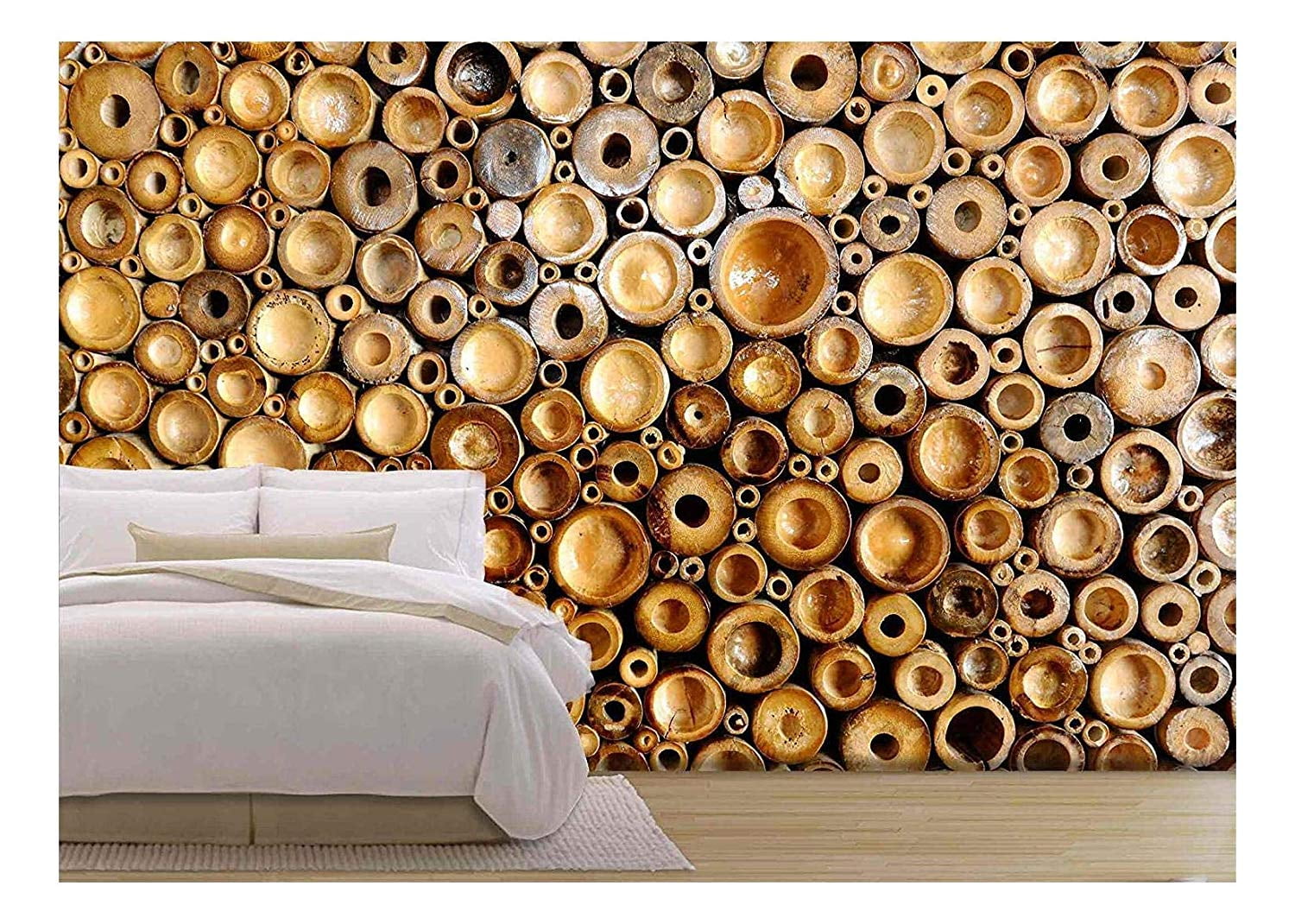 Wall26 Bamboo Rods Wall as Texture or Background - Removable Wall Mural ...