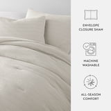 Noble Linens Twin/Twin XL Waffle Textured Down-Alternative Comforter ...