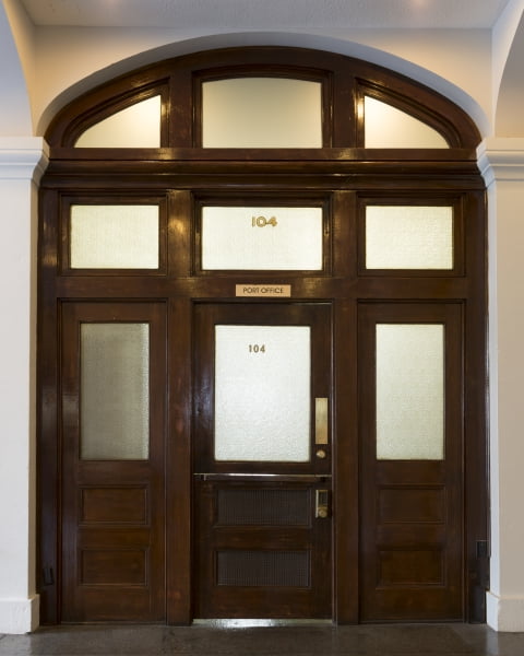 Print: Lobby, Post Office Door. U.S. Custom House, East Bay And Bull ...
