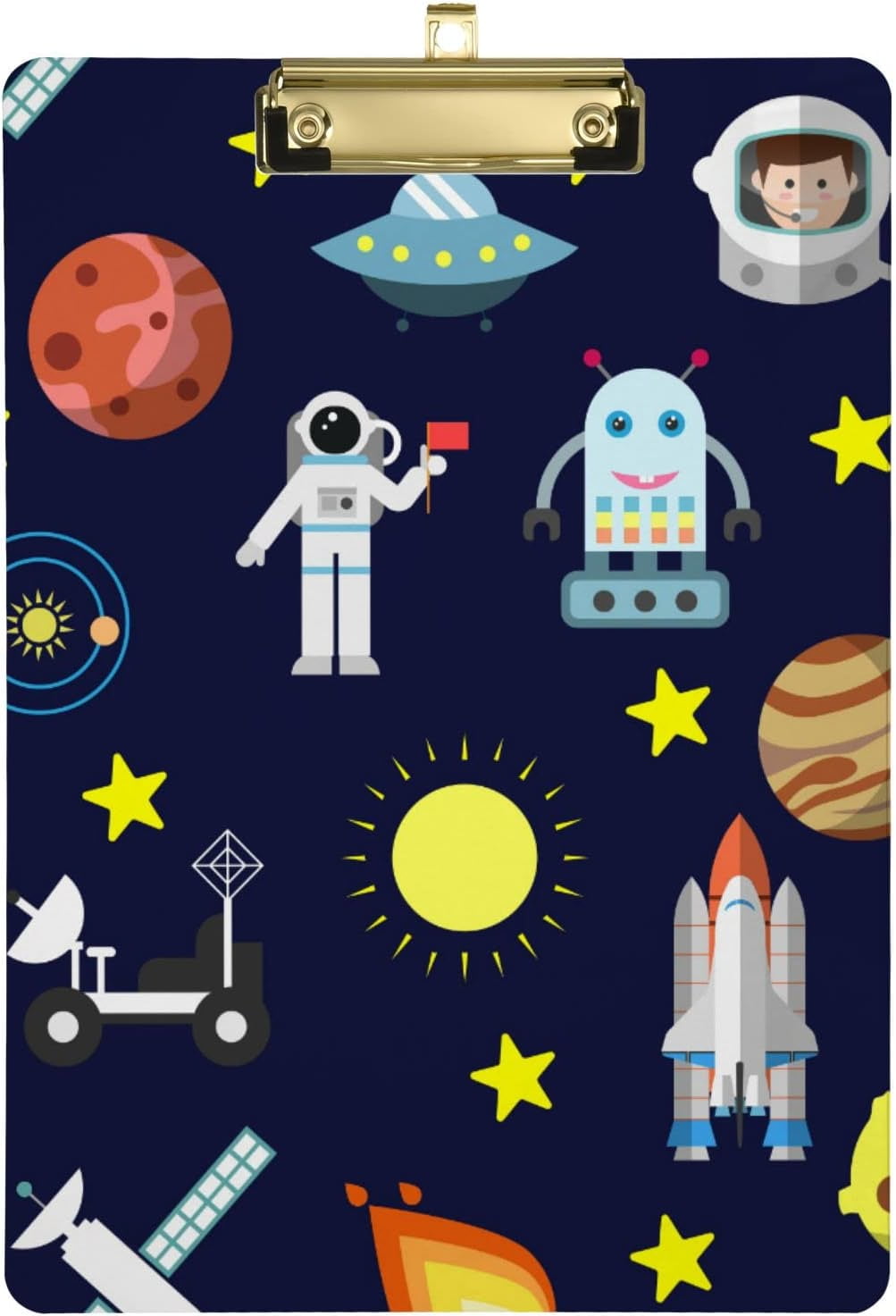 FMSHPON Galaxy Space Astronaut Rocket Clipboard Hardboard Wood Nursing ...