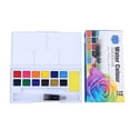 Transparent Solid Watercolor Paint Set 12 Colors Student Painting Art ...