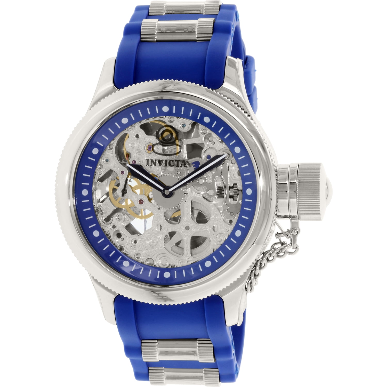 Invicta Men's Russian Diver 1089 Blue Silicone Automatic Watch ...