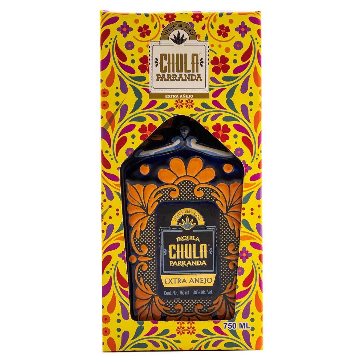Tequila Artesanal Chula Parranda Extra Añejo Cerámica 750 Ml Chula ...